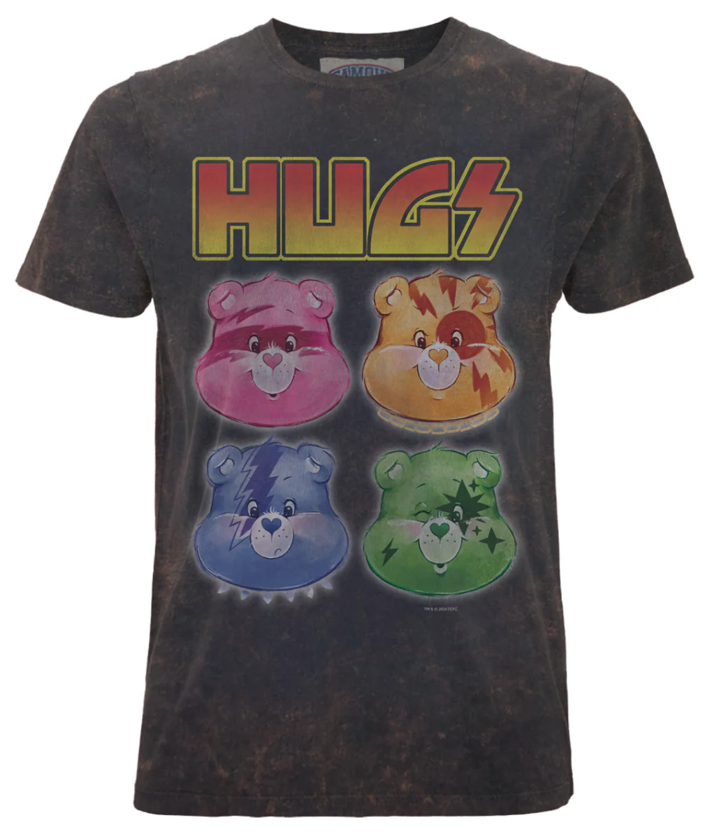 CAREBEARS HUGS Vintage Washed T-shirt by Famous Forever – Retro Tees ...